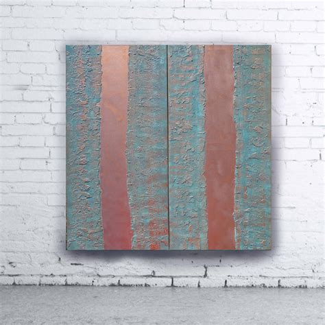 Copper Patina Abstract Textured Wall Art A236 Original Contemporary Art