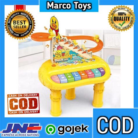 Mainan Bebek 2 In 1 Canggih Montessori Piano Electronic Organ