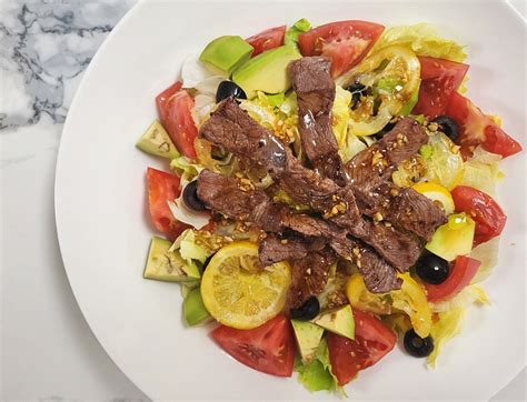 구운 소고기를 올린 스테이크 샐러드 만들기 ~ 소고기요리 오리엔탈 소스 만드는법