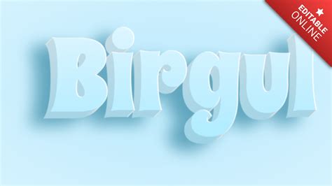 Birgul Blue Gradient 3d Text Effect Generator