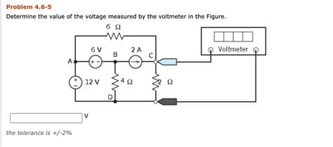 Solved Problem Determine The Value Of The Voltage Chegg Com