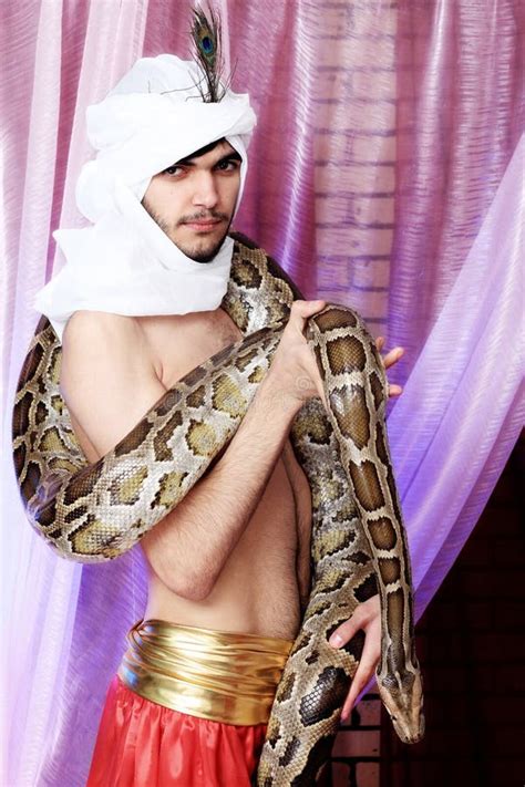 Man With A Python Stock Photo Image Of India Indian 14484058