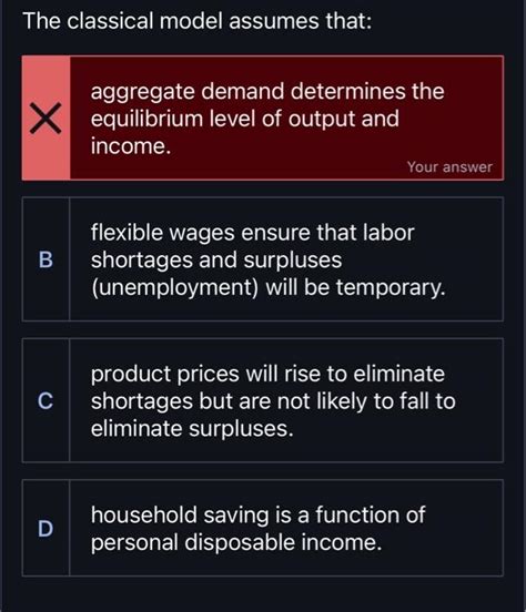 [solved] the classical model assumes that aggregate deman