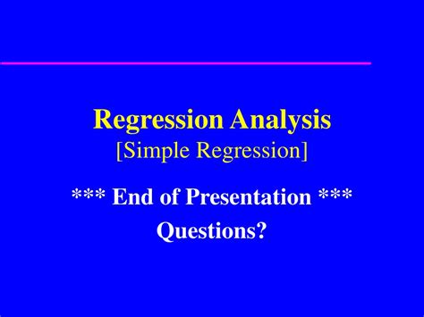 ppt regression analysis simple regression powerpoint presentation
