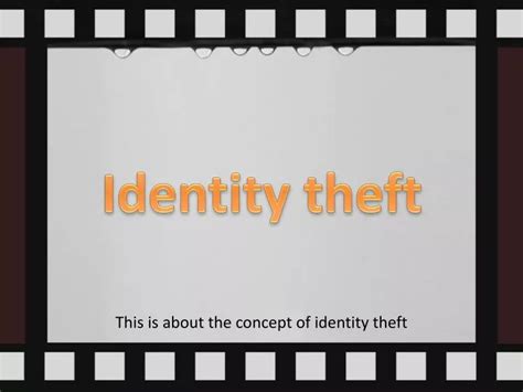 PPT Identity Theft PowerPoint Presentation Free Download ID 1636903