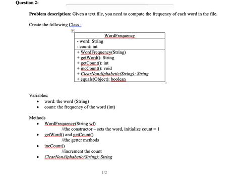 Solved Question 2 Problem Description Given A Text File