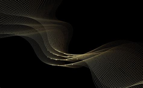 크리스마스 축하 파티 새해 카드 결혼식 처녀 파티 베이비 샤워 파티 생일 카지노에 대 한 검은 배경에 골드 웨이브와 벡터 황금 라인 추상 배경 0명에 대한 스톡 벡터 아트