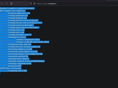 Cannot Export Apk Stuck At Compiling Source Files Discuss
