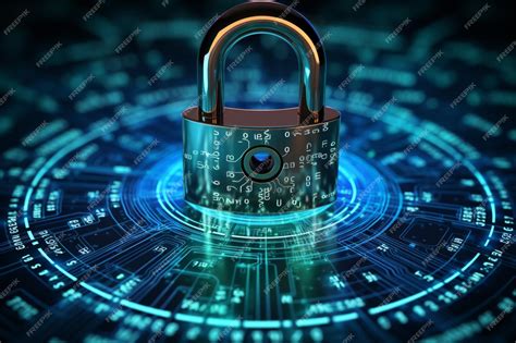 Premium Ai Image Binary Code Inspired Blue Keylock Conveys The