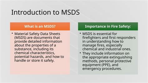 Mds Data Sheetpower Point Presentation Related To Science Pptx