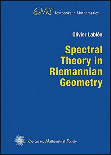 Spectral Theory In Riemannian Geometry Ems Textbooks In Mathematics 9783037191514