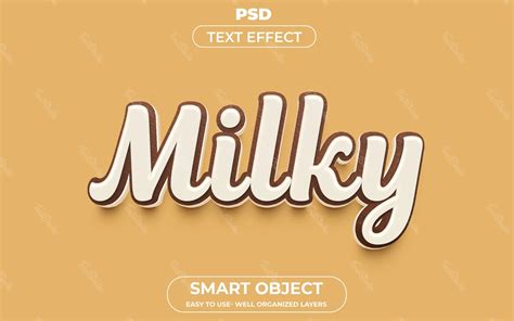 Milky 3d Text Effect Photoshop Premium Psd File