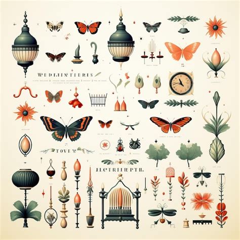 Premium Vector Flat Design Vector Classic Elements On White Background