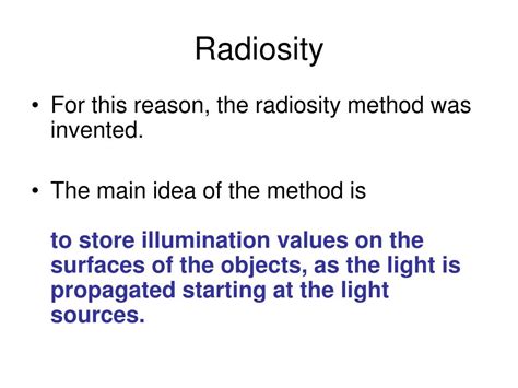 Ppt Global Illumination Radiosity Powerpoint Presentation Free