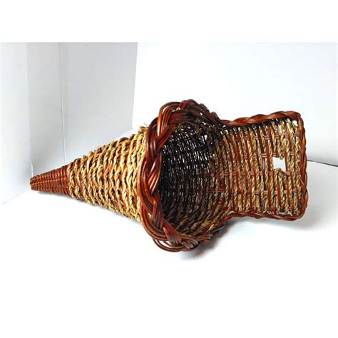 Small Cornucopia Basket Free Standing Or Hanging Adorable Fast