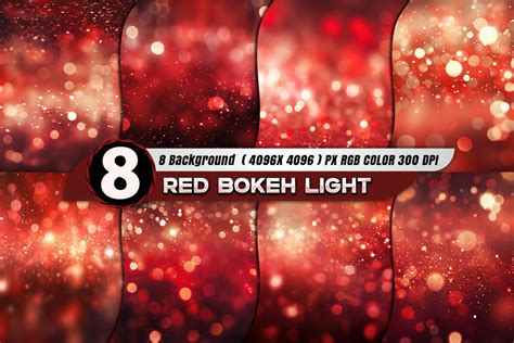 8 Red Bokeh Light Backgrounds Textures Filtergrade