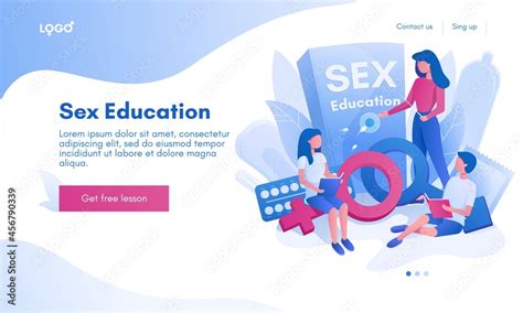 Sex Education Landing Page Design Website Banner Vector Template Sexuality And Gender Sexual