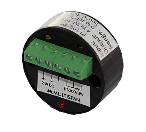 Multispan Temperature Transmitter Loop Powered Channel Mount Or Head Mount At Piece In