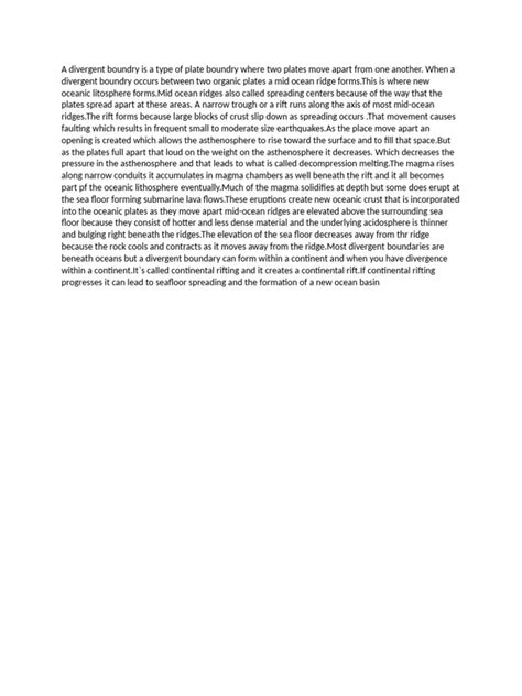 Divergent Boundary Pdf