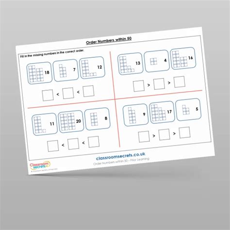 Order Numbers Within 50 Varied Fluency Resource Classroom Secrets