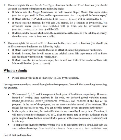 solved let us code a simple part of super mario bros in