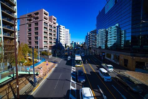 City Street At The Downtown In Tokyo Daytime Editorial Photography