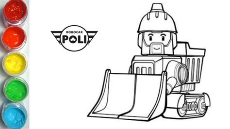 Menggambar Dan Mewarnai Robocar Poli Bruner Draw And Color