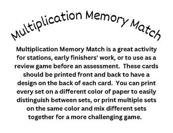 Memory Match X By Treasure Box For Teachers TPT