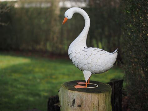 Metalen Figuur Gans Kop Omhoog 57cm Eliassennl