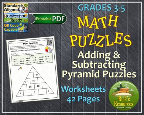 Adding And Subtracting Math Pyramid Puzzles A Fun Way To Practice Math