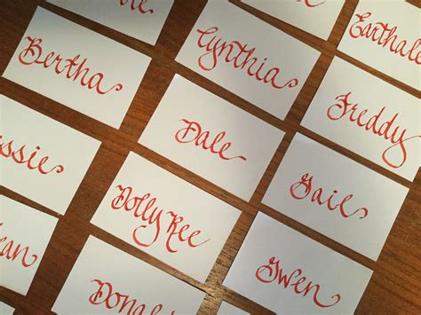 Calligraphy Name Tags Calligraphy Name Holiday Decor Holiday