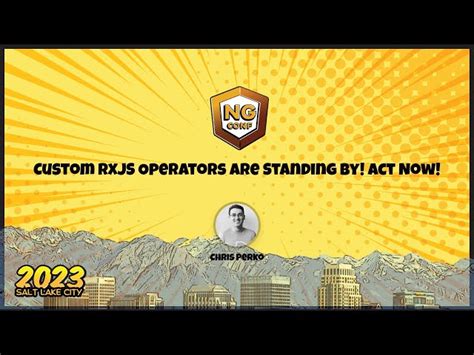 Ng Conf Talk Custom Rxjs Operators Are Standing By Act Now From Ng Conf Class Central