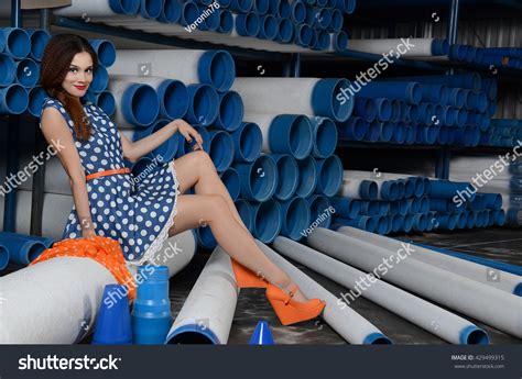 Sexual Girl Pvc Pipes Stock Photo Shutterstock