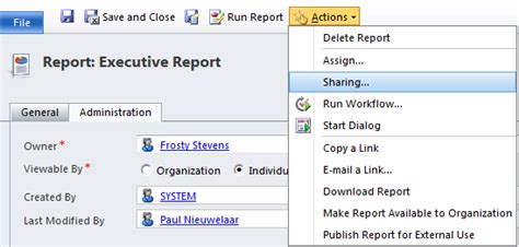 Show Or Hide Reports For Certain Users Dynamics Crm 2011 Magnetism