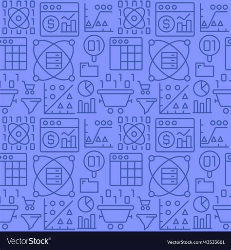 Cryptocurrency Abstract Seamless Pattern Vector Image