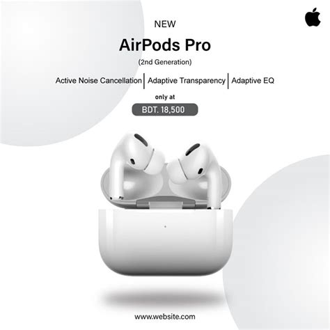 An Advertisement For The New Airpods Pro