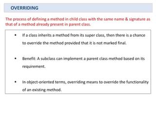 Encapsulation Inheritance Overriding Overloading PPT