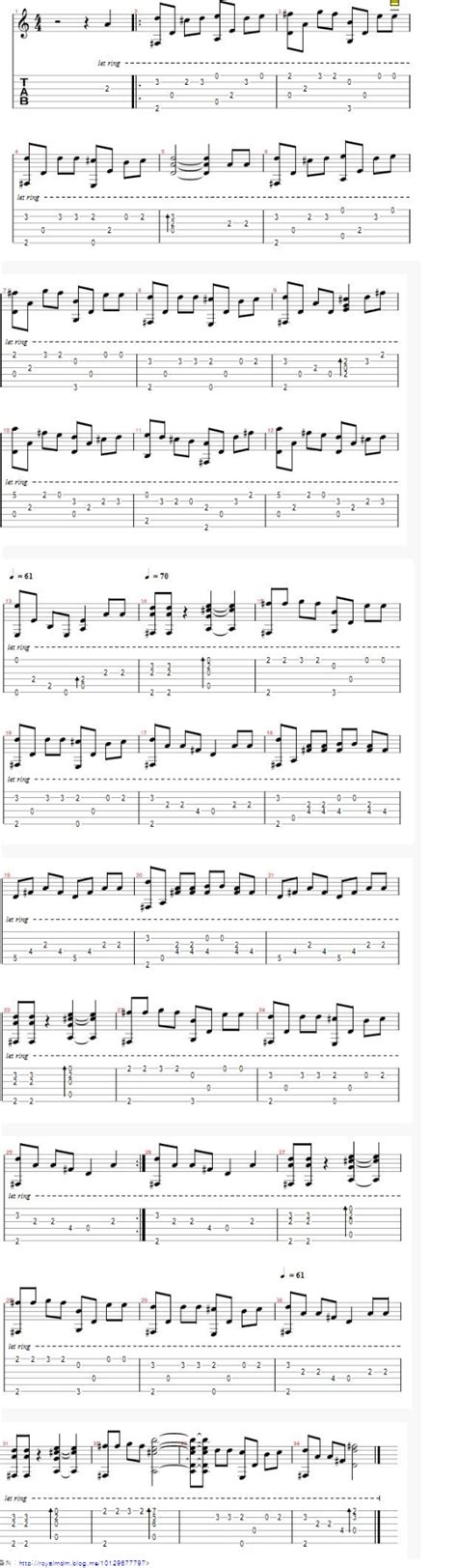 미국동요 할아버지의 낡은 시계 통기타 타브 코드표악보 네이버 블로그