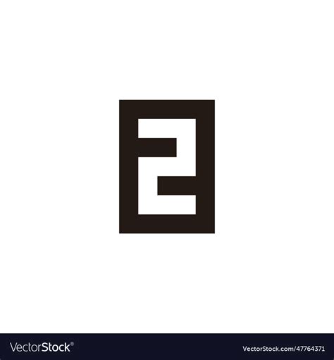 number 2 square geometric symbol simple logo vector image