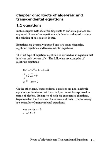 Roots Of Algebraic Equations Pdf Polynomial Zero Of A Function