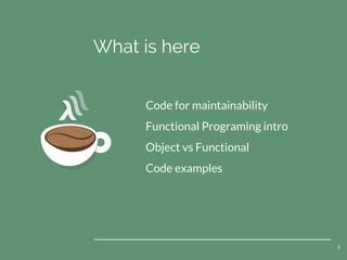 Functional Programming In Java Code For Maintainability PPT