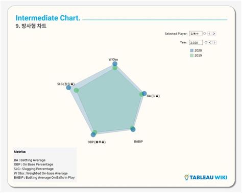 방사형 차트 Tableau Wiki