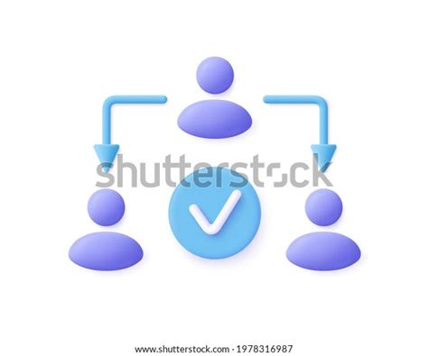 Assignment Delegating Distribution Icon 3d Vector Stock Vector Royalty Free 1978316987