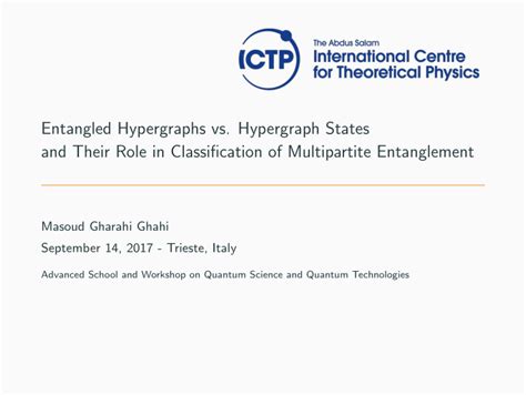 Ppt Entangled Hypergraphs Vs Hypergraph States And Their Role In
