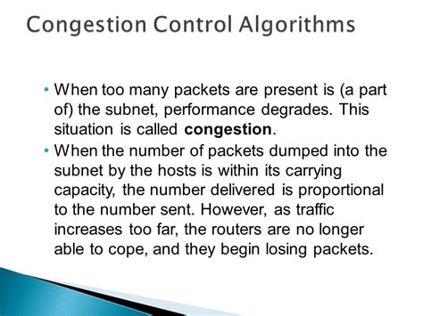 Congestion Control Algorithms Ppt Video Online Download