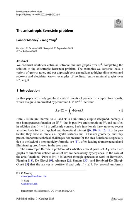 Pdf The Anisotropic Bernstein Problem