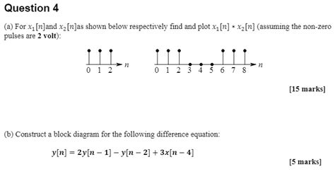 Solved Question 4 A For X N And X N As Shown Below Respectively