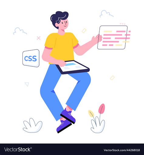 A Character Based Flat Of Css Royalty Free Vector Image A Character Based Flat Of Css Royalty Free Vector Image