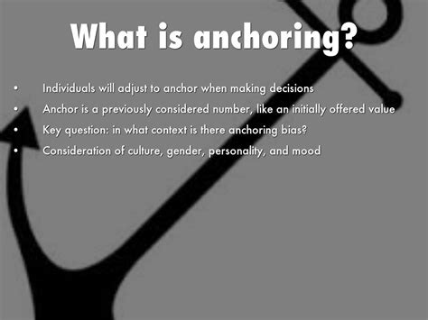 What Are Examples Of Anchoring at Clarence Swingle blog