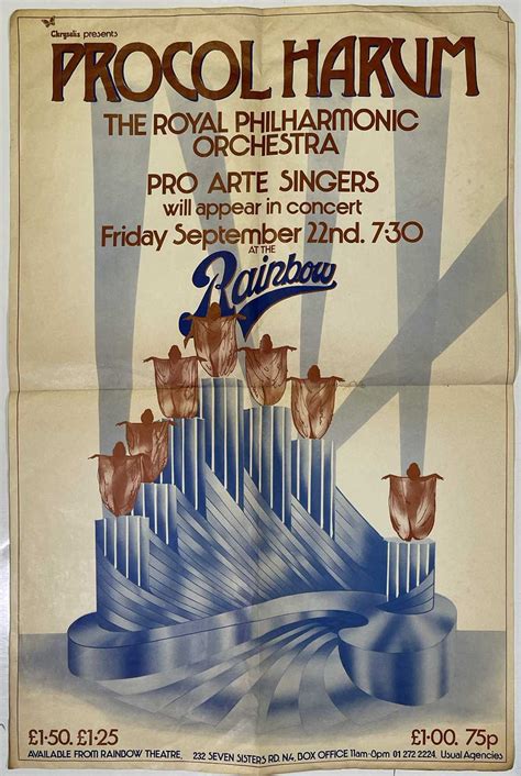 Lot 215 Procol Harum Original 1972 Concert Poster